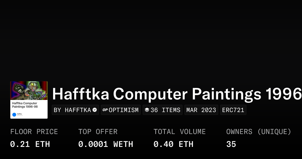 Hafftka Computer Paintings 1996-98 - Collection | OpenSea