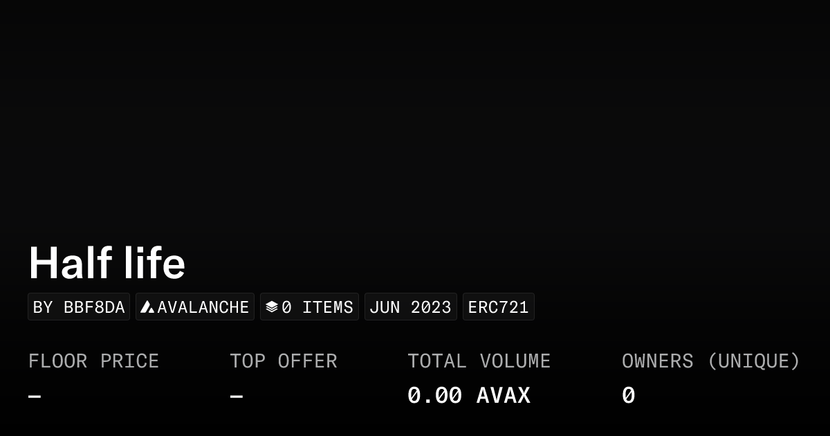 Half life - Collection | OpenSea