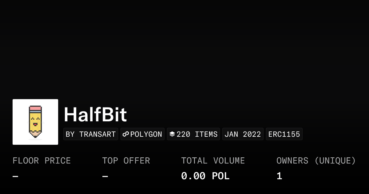 HalfBit - Collection | OpenSea