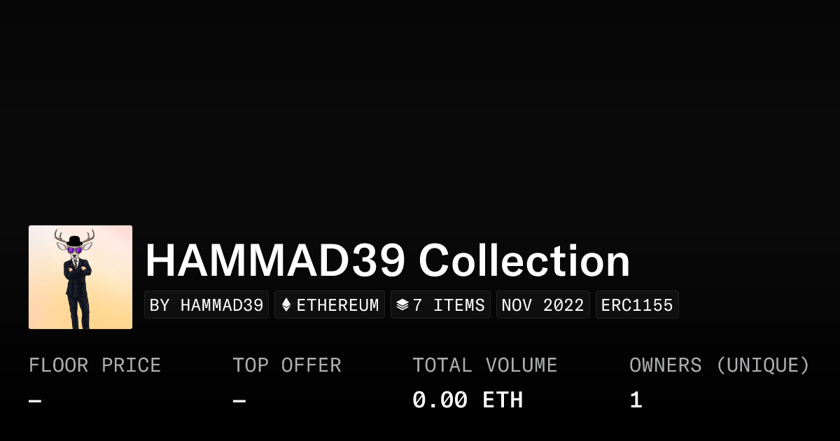 HAMMAD39 Collection - Collection | OpenSea