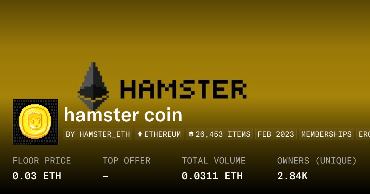 hamster coin - Collection | OpenSea