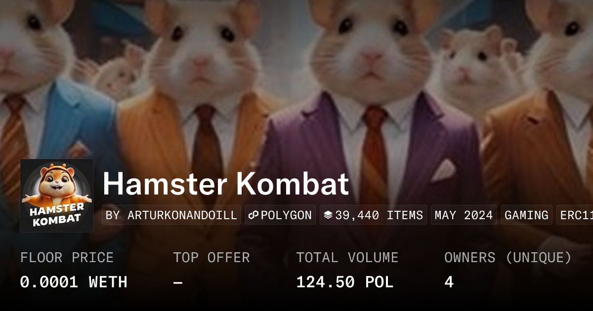 Hamster Kombat 0.0001 WETH - Collection | OpenSea