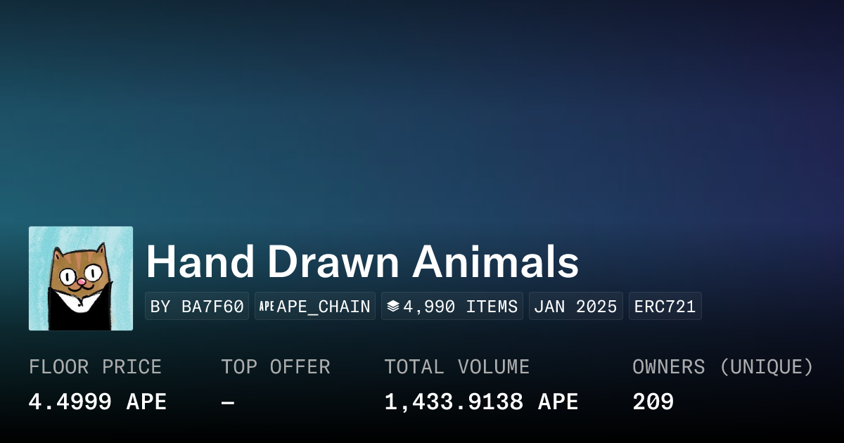 Hand Drawn Animals - Collection | OpenSea