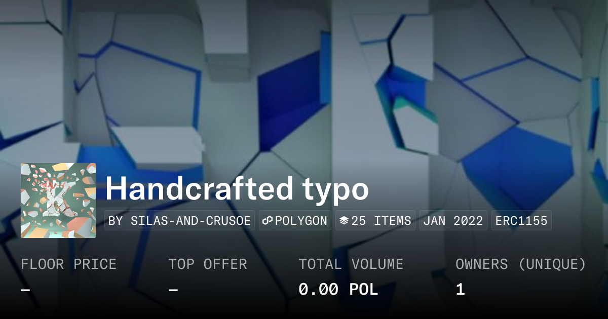 Handcrafted typo - Collection | OpenSea