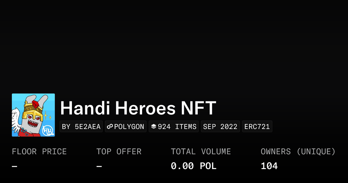 Handi Heroes NFT - Collection | OpenSea