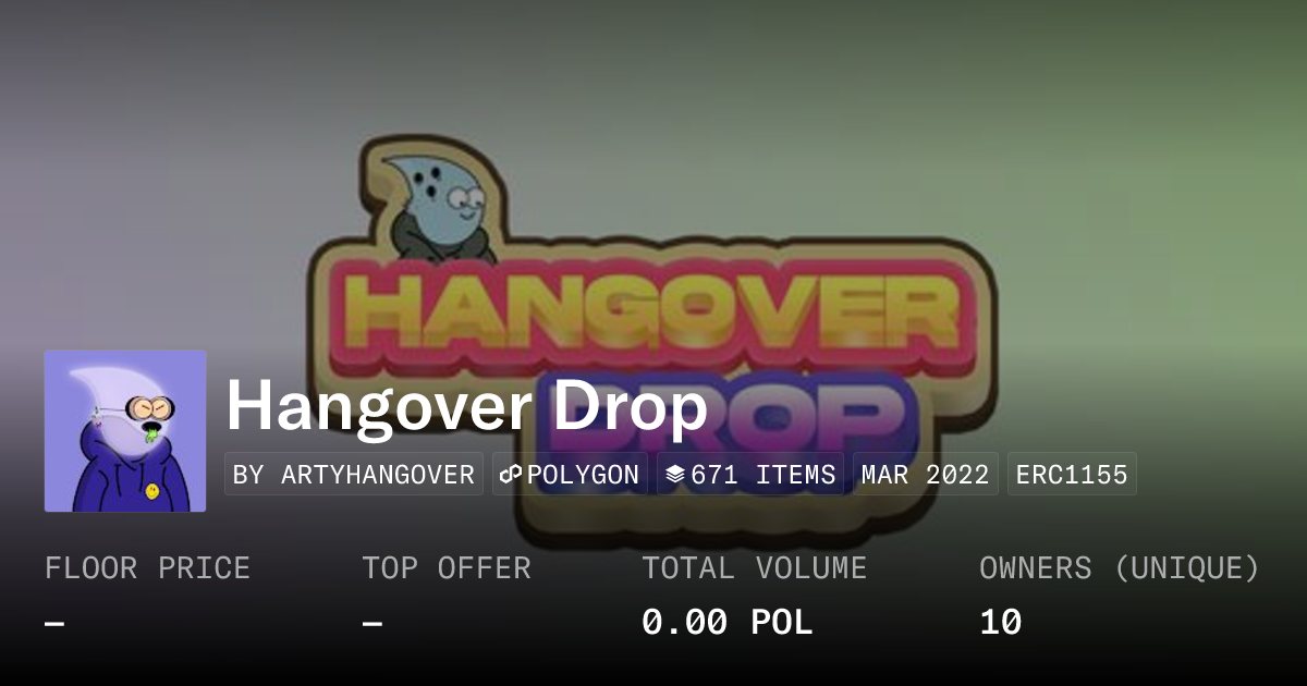 Hangover Drop - Collection | OpenSea