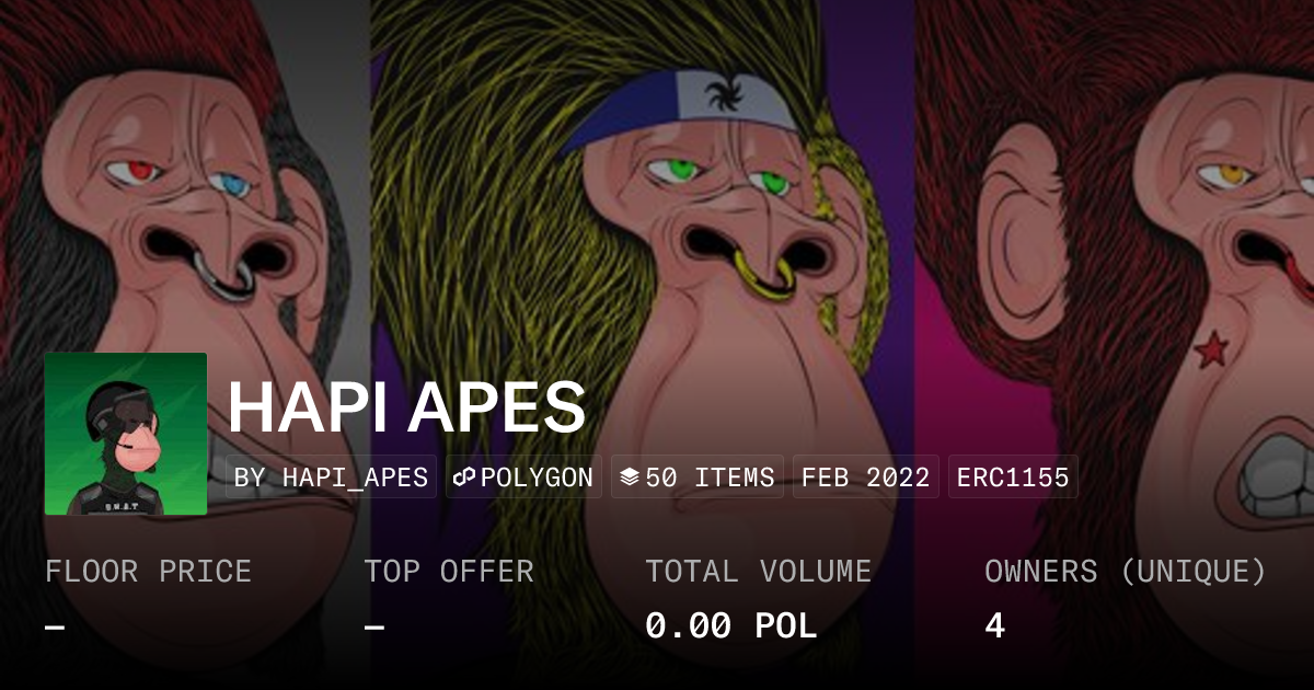 HAPI APES - Collection | OpenSea