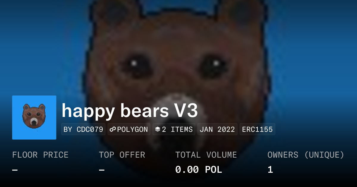 happy bears V3 - Collection | OpenSea