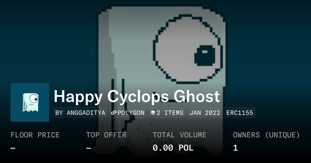 Happy Cyclops Ghost - Collection | OpenSea