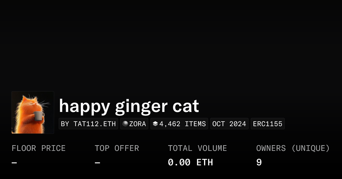 happy ginger cat - Collection | OpenSea
