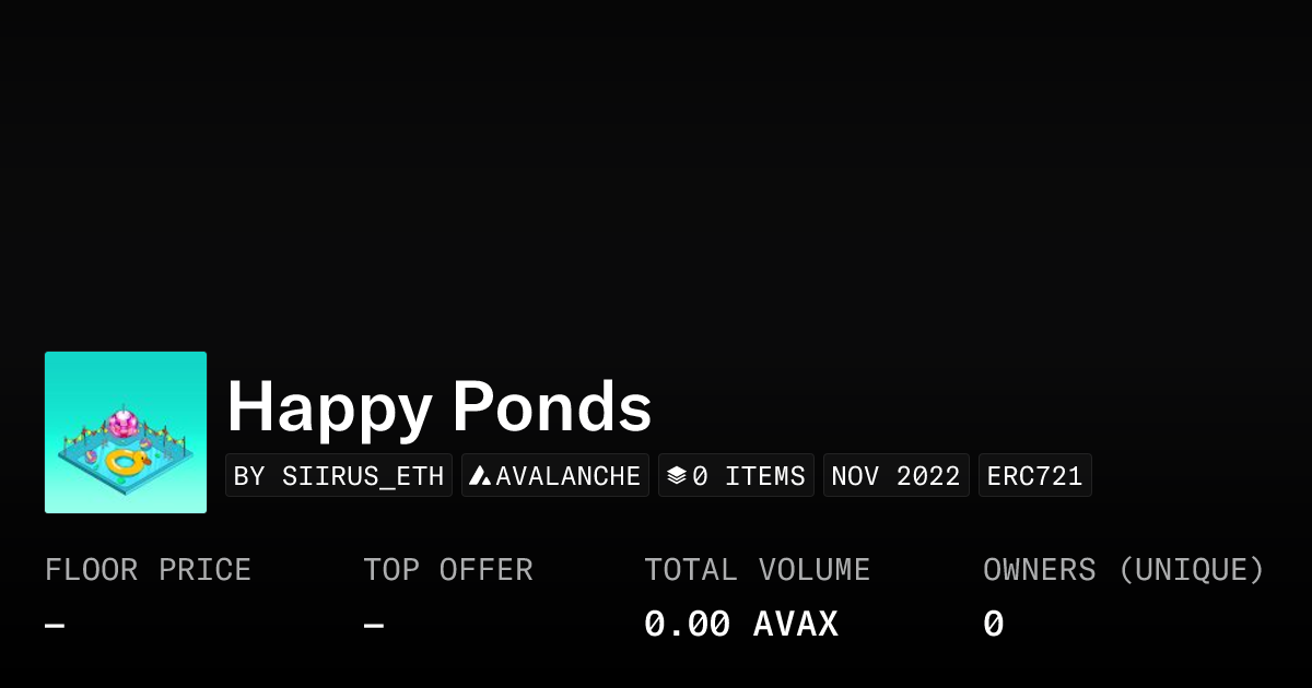 Happy Ponds - Collection | OpenSea