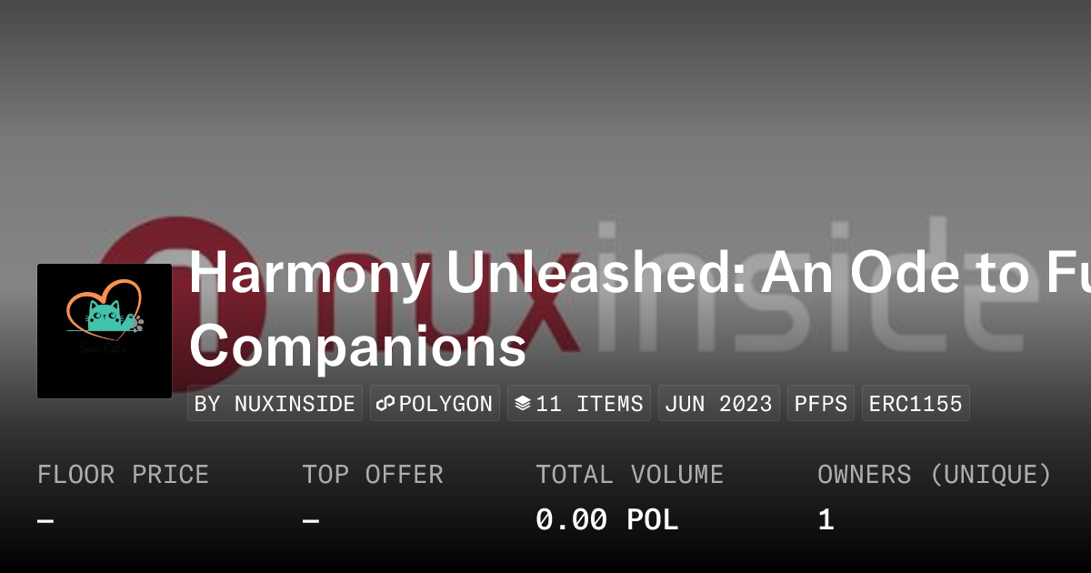 Harmony Unleashed: An Ode to Furry Companions - Collection | OpenSea