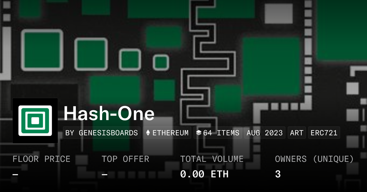 Hash-One - Collection | OpenSea