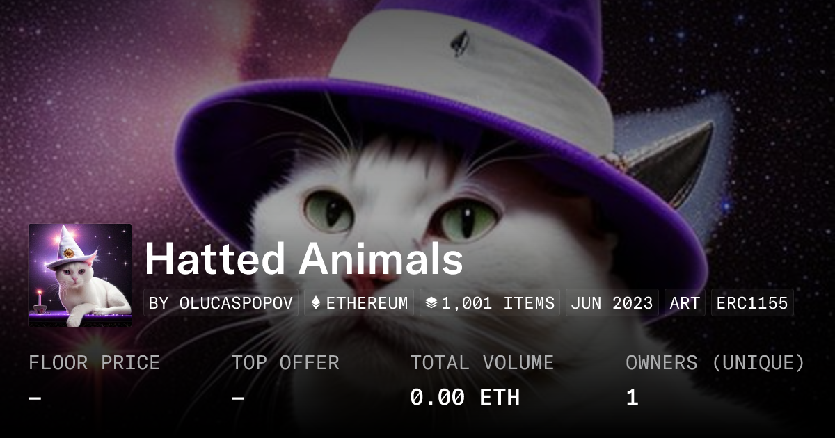 Hatted Animals - Collection | OpenSea