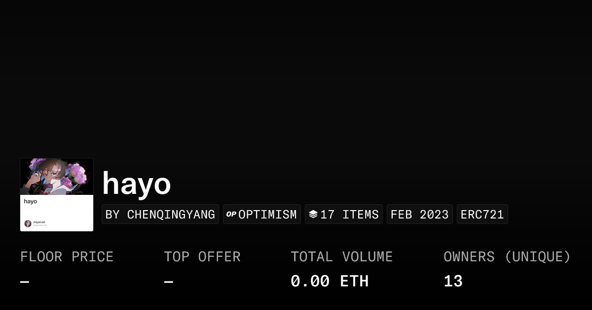 hayo - Collection | OpenSea