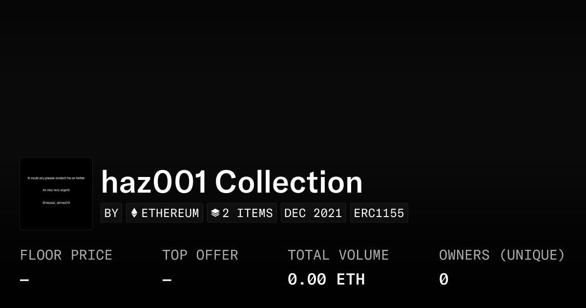 haz001 Collection - Collection | OpenSea