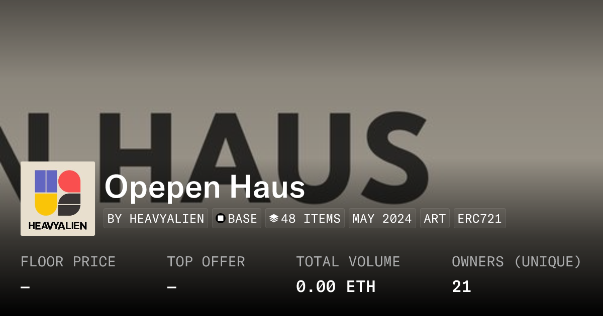Opepen Haus - Collection | OpenSea
