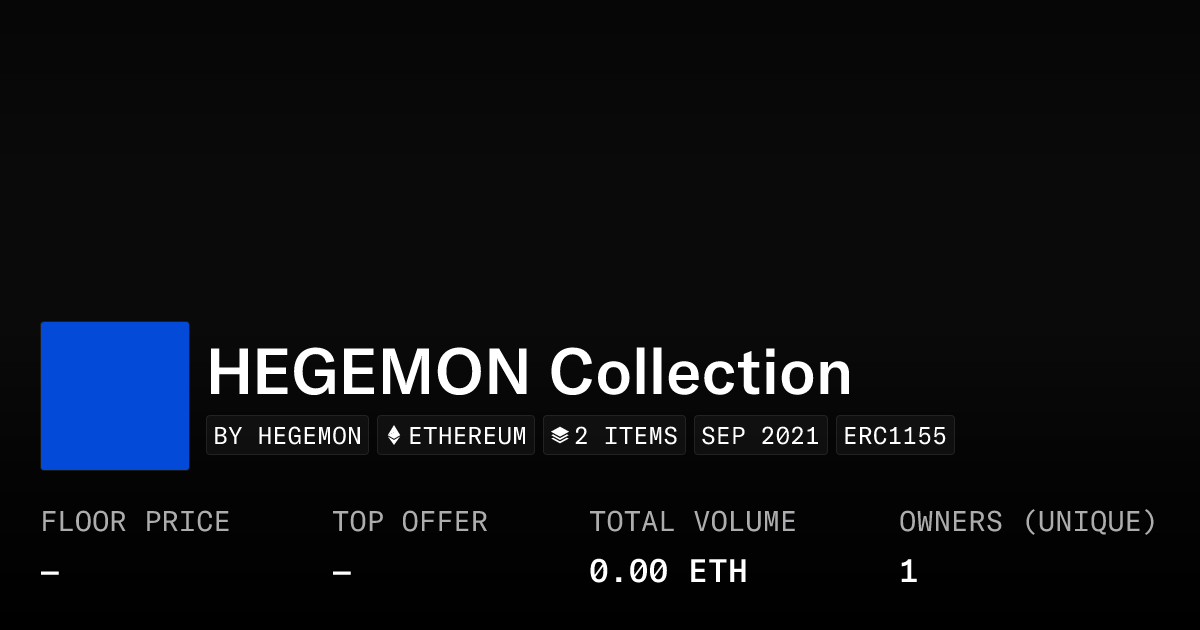HEGEMON Collection - Collection | OpenSea