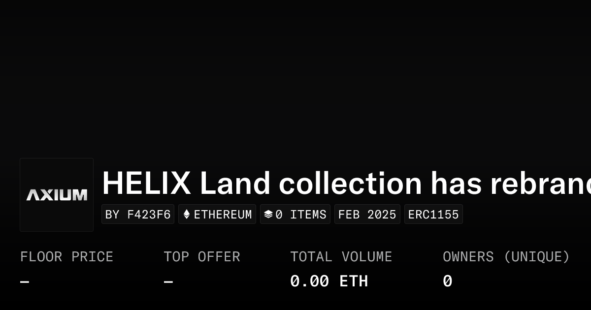 HELIX Land collection has rebranded - Collection | OpenSea