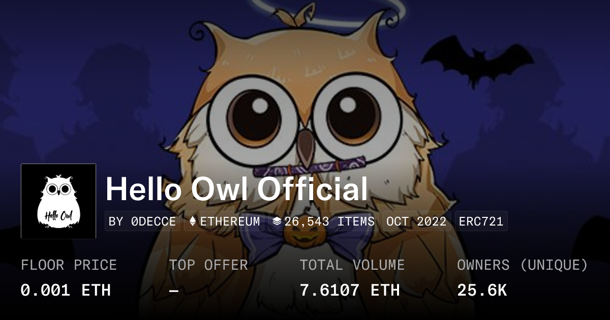 Hello Owl Official - Collection | OpenSea