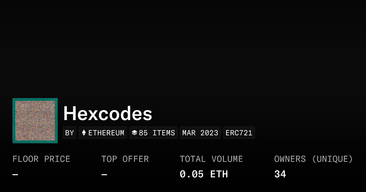 Hexcodes - Collection | OpenSea