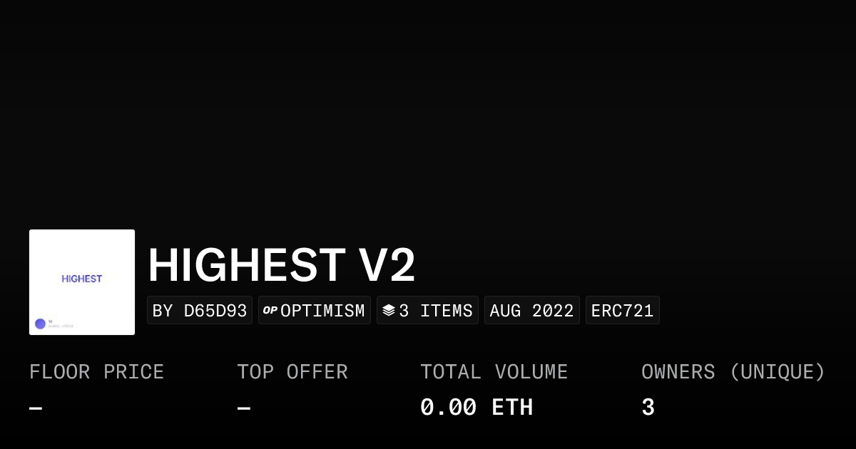 HIGHEST V2 - Collection | OpenSea