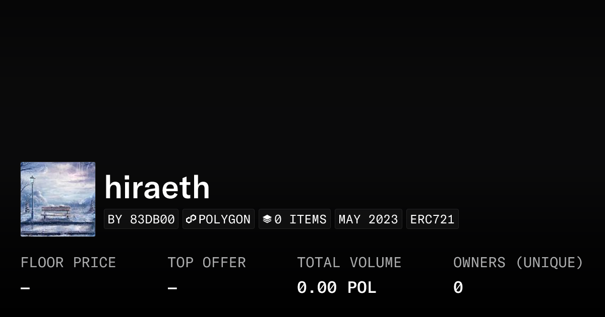 hiraeth - Collection | OpenSea