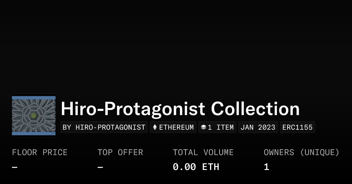 Hiro-Protagonist Collection - Collection | OpenSea