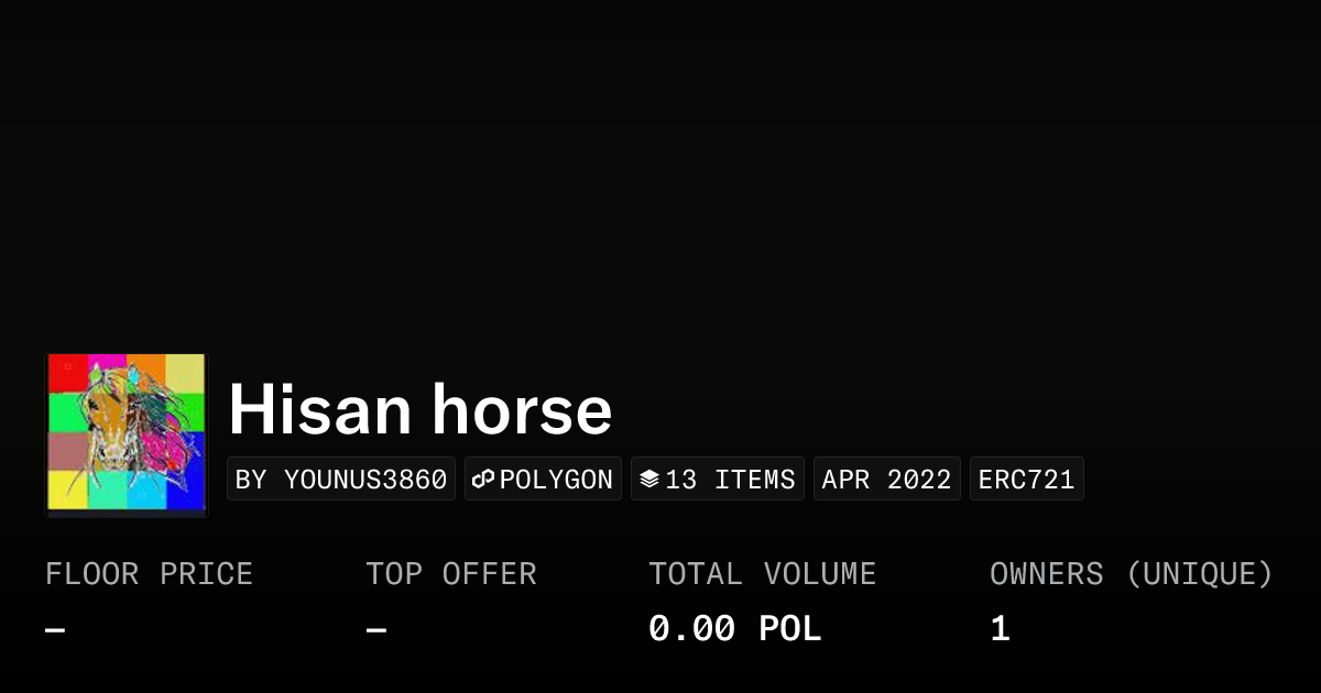 Hisan horse - Collection | OpenSea