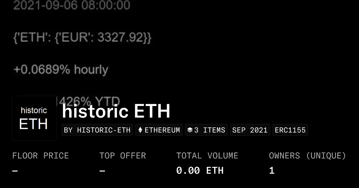 historic ETH - Collection | OpenSea