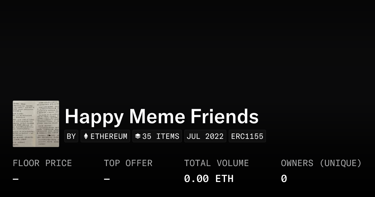 Happy Meme Friends - Collection | OpenSea