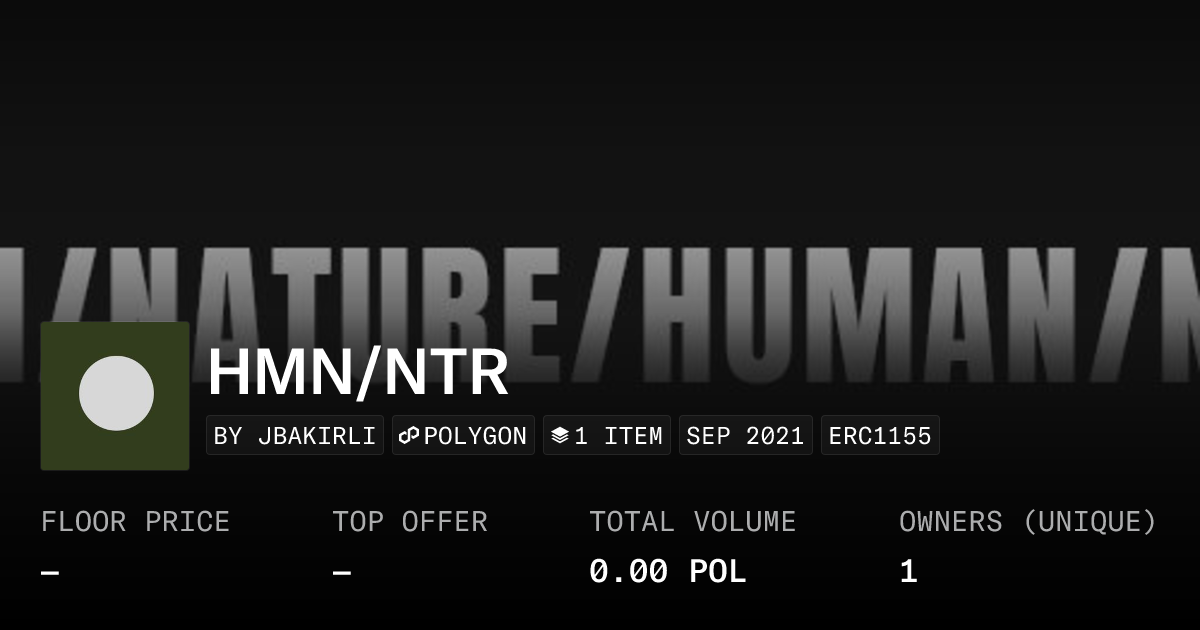 HMN/NTR - Collection | OpenSea