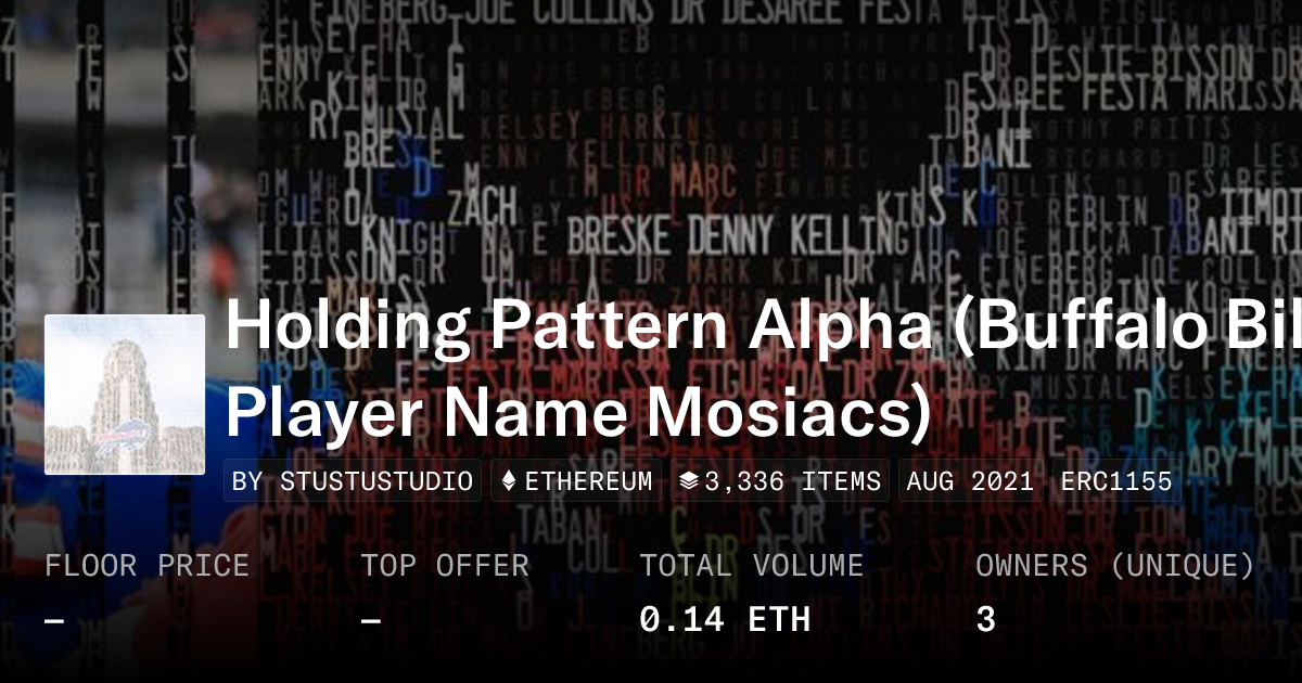 Holding Pattern Alpha (Buffalo Bills Player Name Mosiacs) - Collection ...