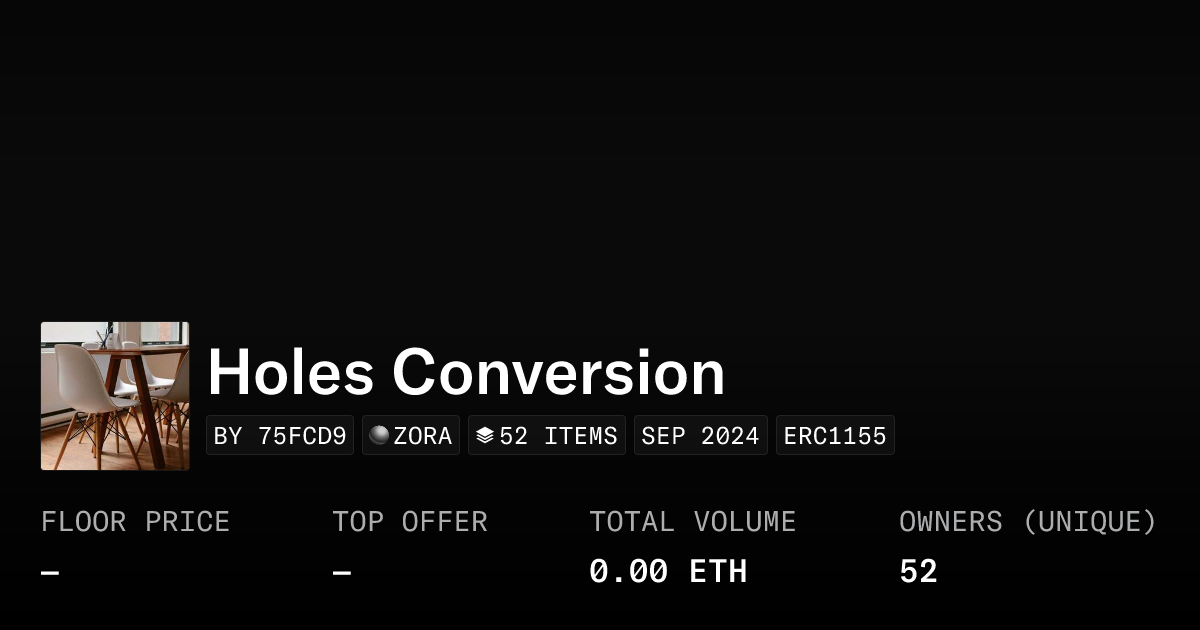 Holes Conversion - Collection | OpenSea