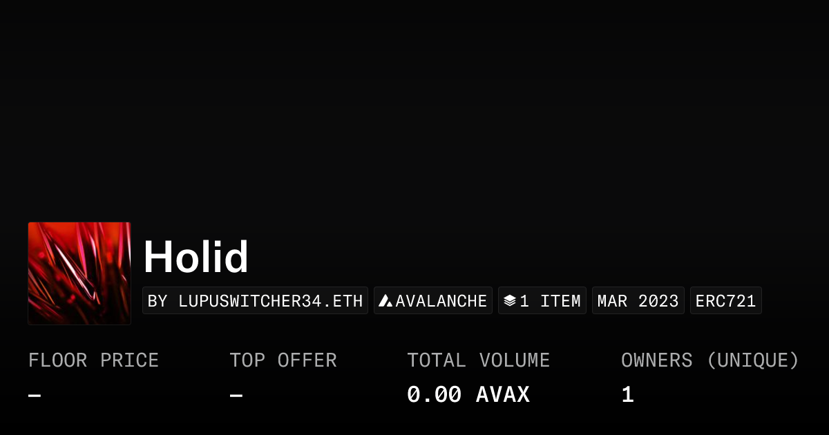 Holid - Collection | OpenSea