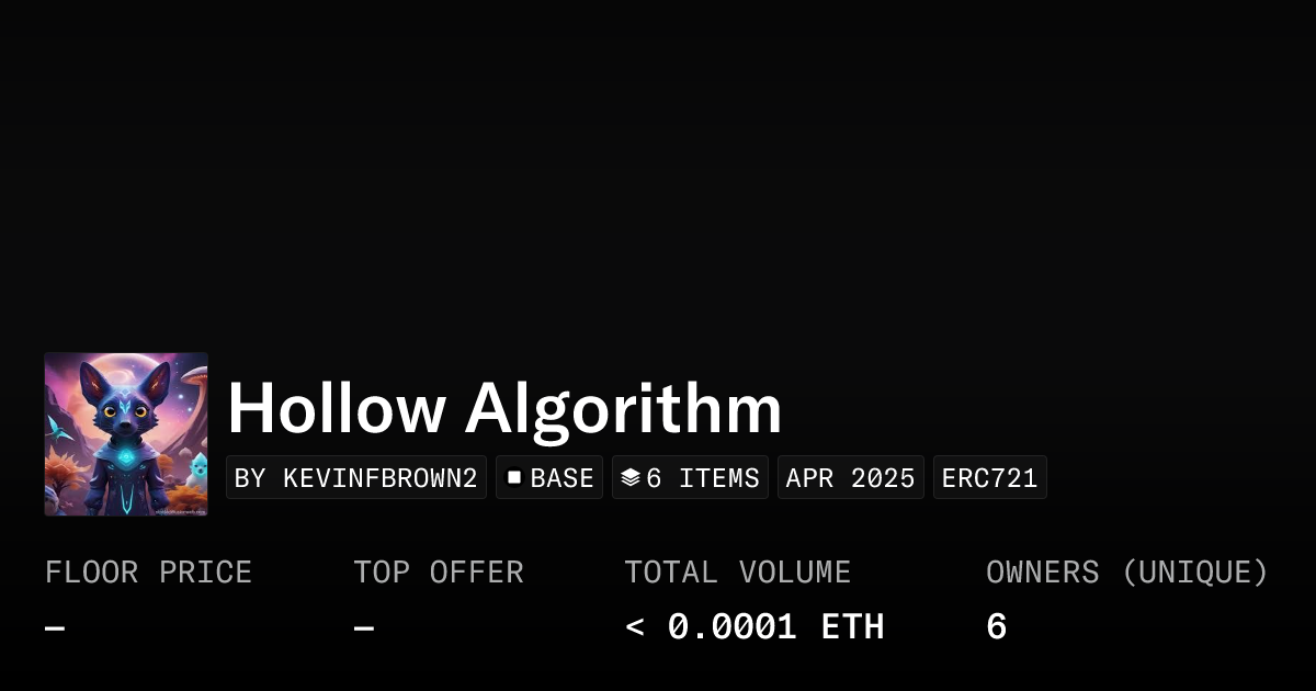 Hollow Algorithm - Collection | OpenSea