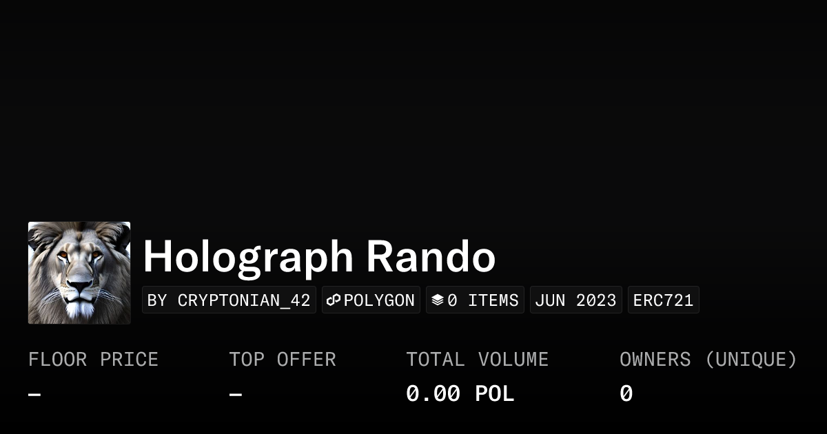 Holograph Rando - Collection | OpenSea