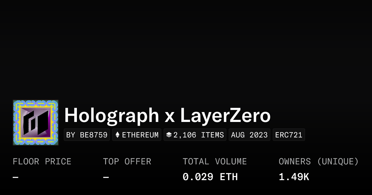Holograph x LayerZero - Collection | OpenSea