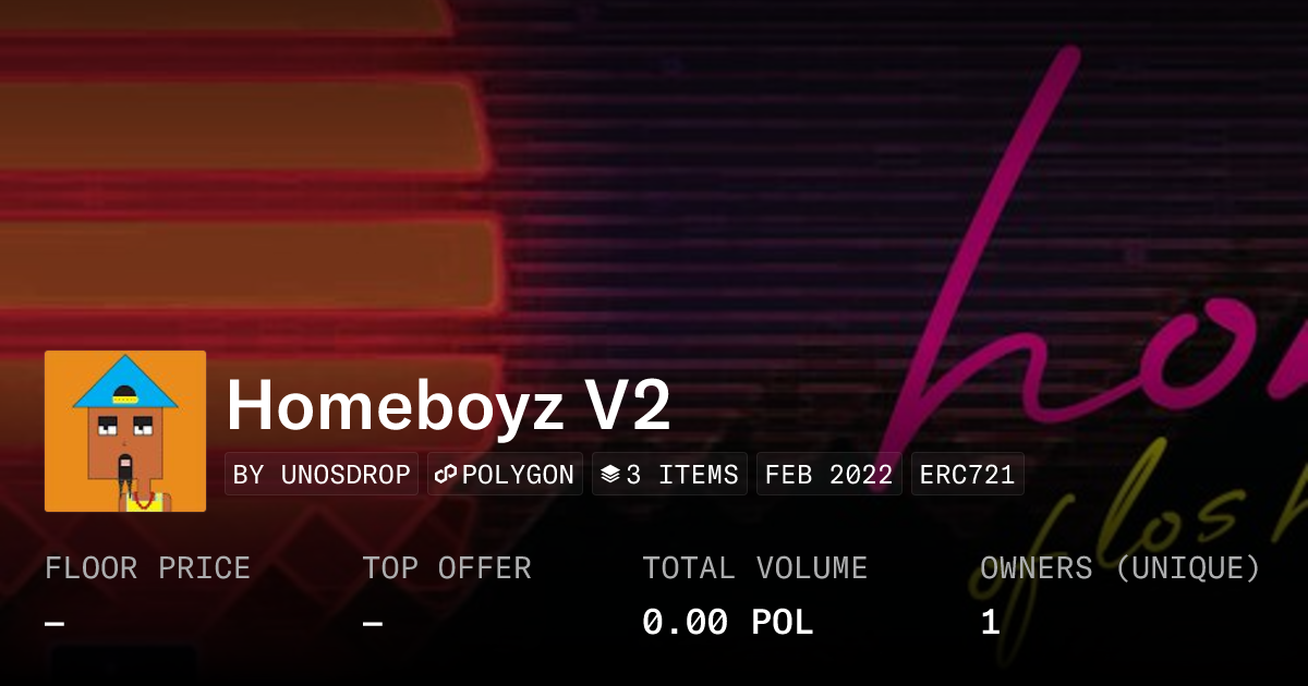 Homeboyz V2 - Collection | OpenSea