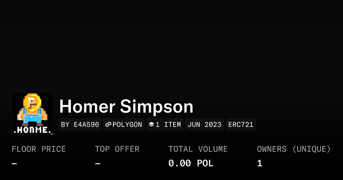 Homer Simpson - Collection | OpenSea