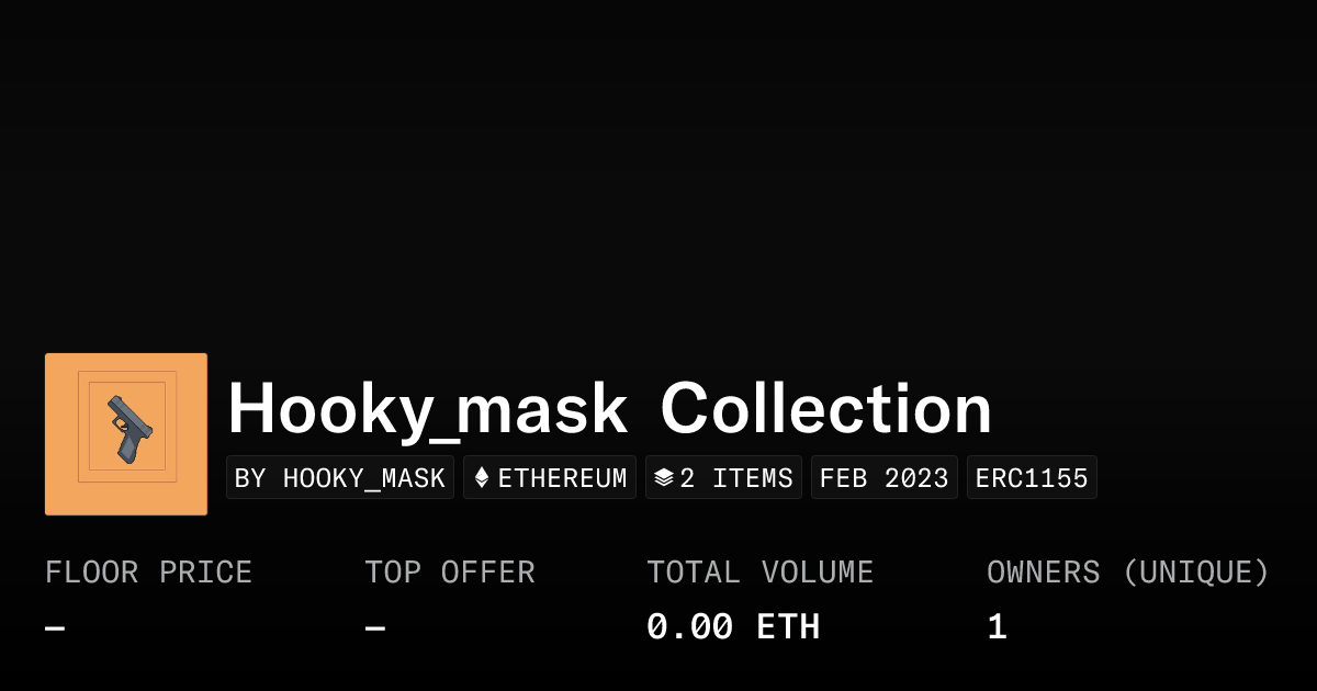 Hooky_mask Collection - Collection | OpenSea