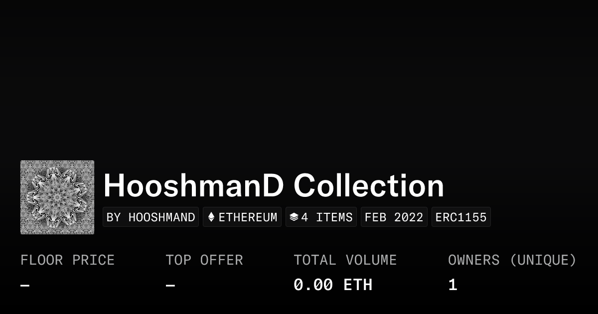 HooshmanD Collection - Collection | OpenSea
