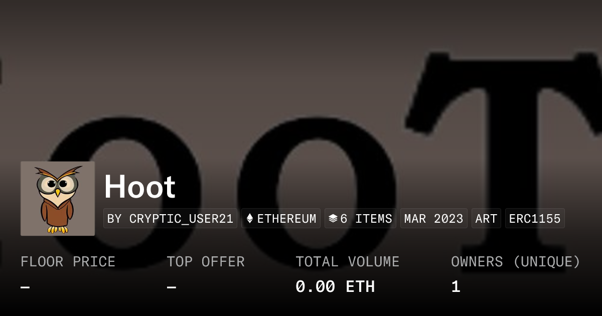 Hoot - Collection | OpenSea