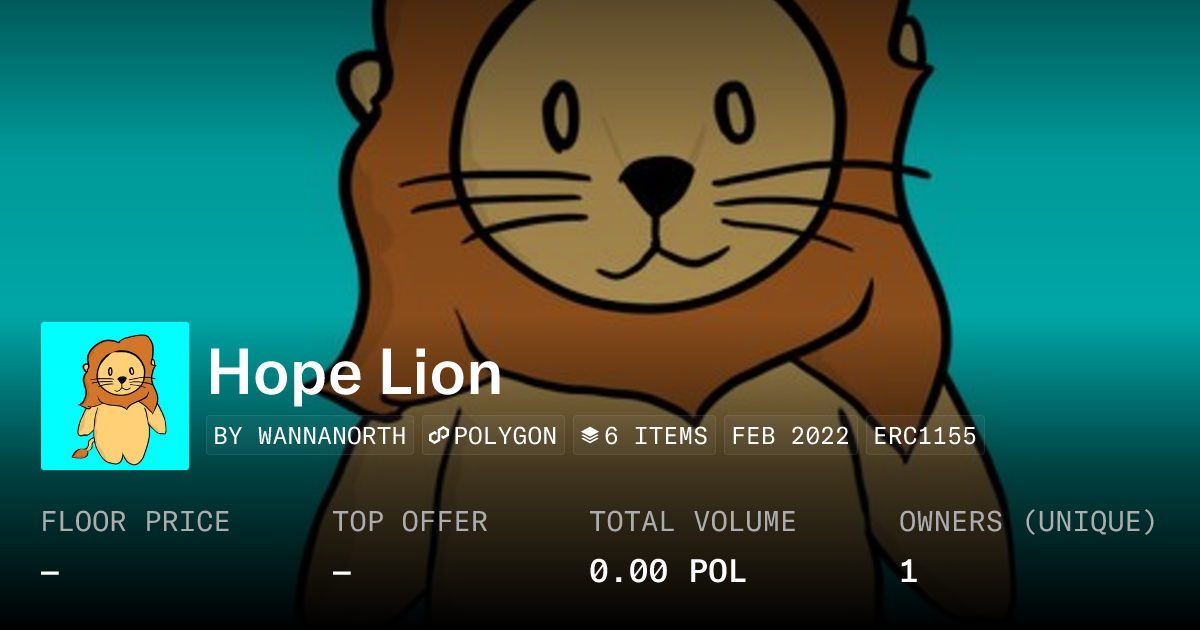 Hope Lion - Collection | OpenSea
