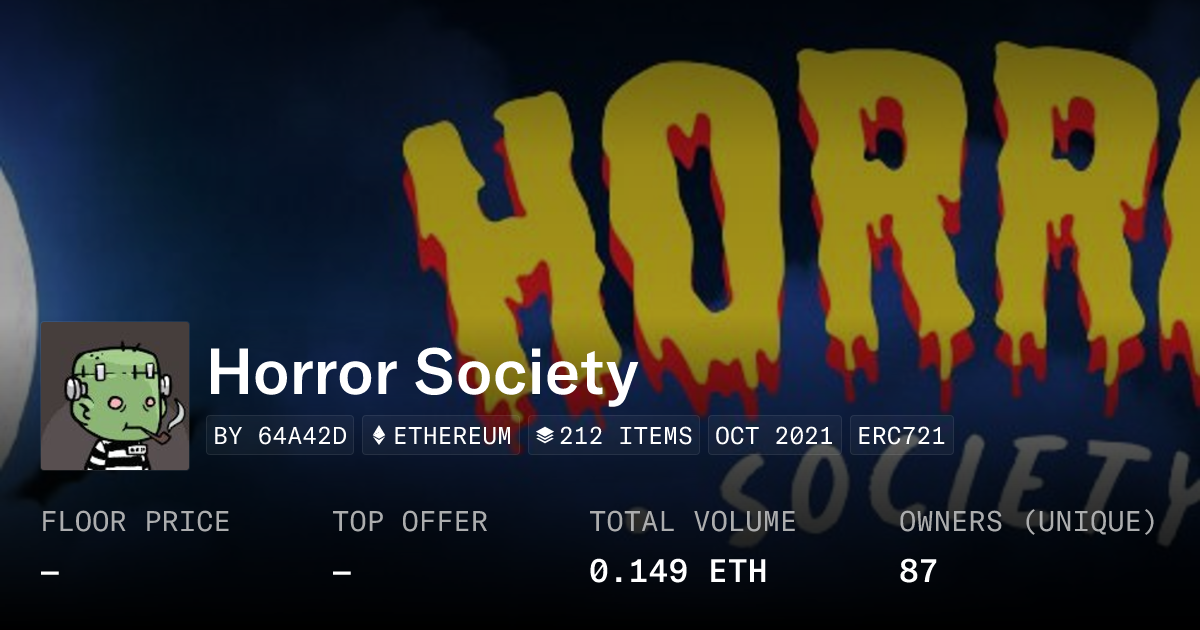 Horror Society - Collection | OpenSea