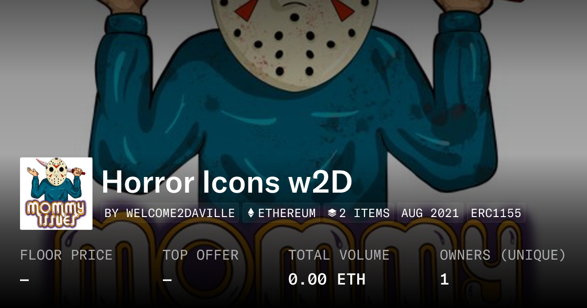 Horror Icons w2D - Collection | OpenSea