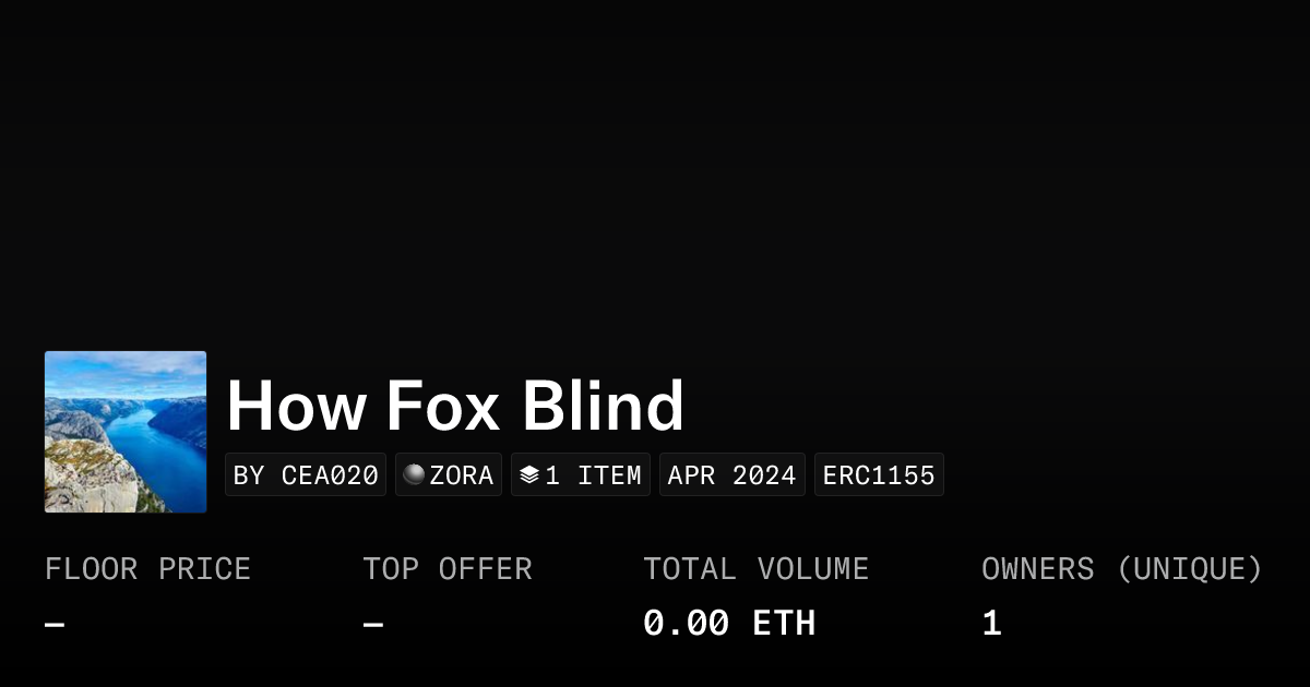 How Fox Blind - Collection | OpenSea