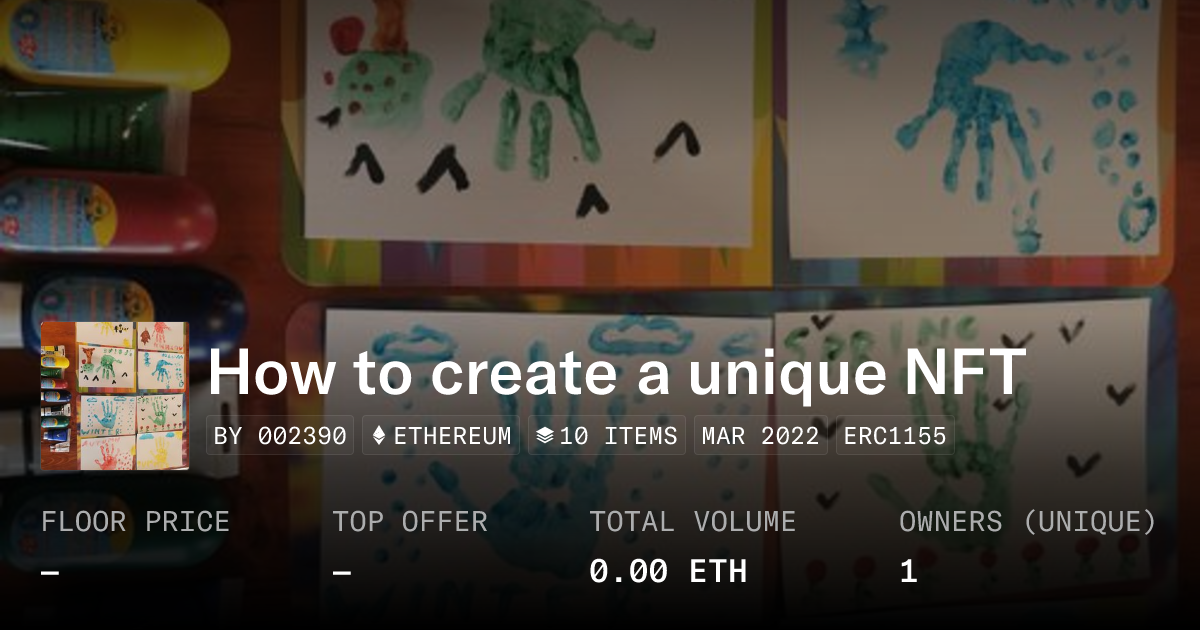 How to create a unique NFT - Collection | OpenSea