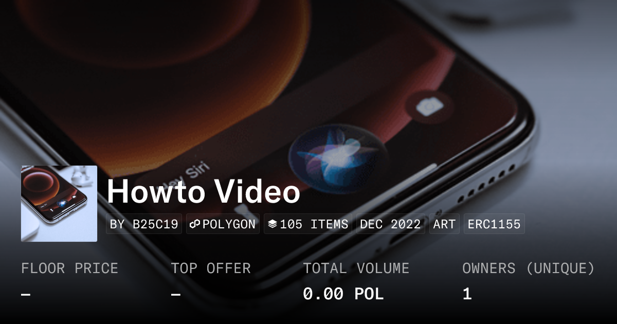 Howto Video - Collection | OpenSea