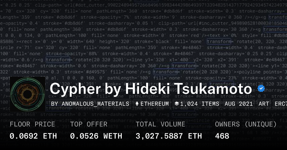 Cypher by Hideki Tsukamoto - Collection | OpenSea